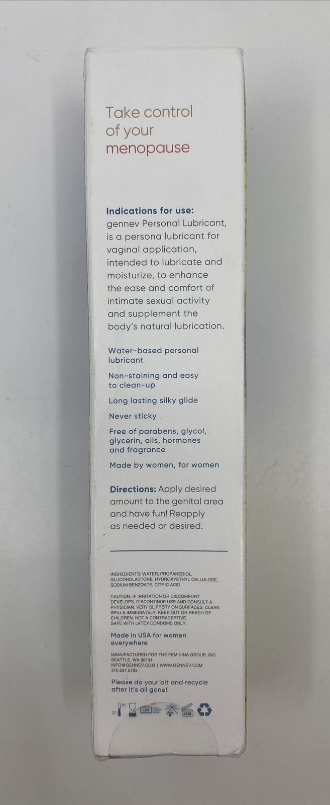 genneve Intimate Moisture 2-in-1 Feminine Moisturizer and Lubricant for ...