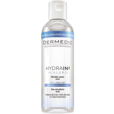 DERMEDIC Hydrain 3 Hialuro Micellar water VERY DRY SKIN cleanser 200ml ...