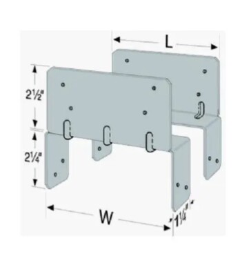 (2) Simpson Strong-Tie Post Cap Z-Max, Adjustable, 6X, LPC6Z -LPC6Z Lot ...