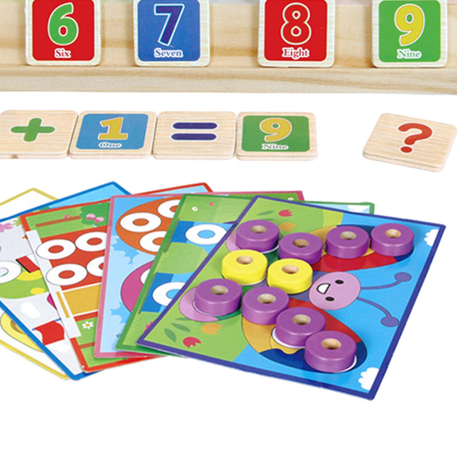 Montessori Math Manipulatives Toys Wooden Division Stacking | eBay