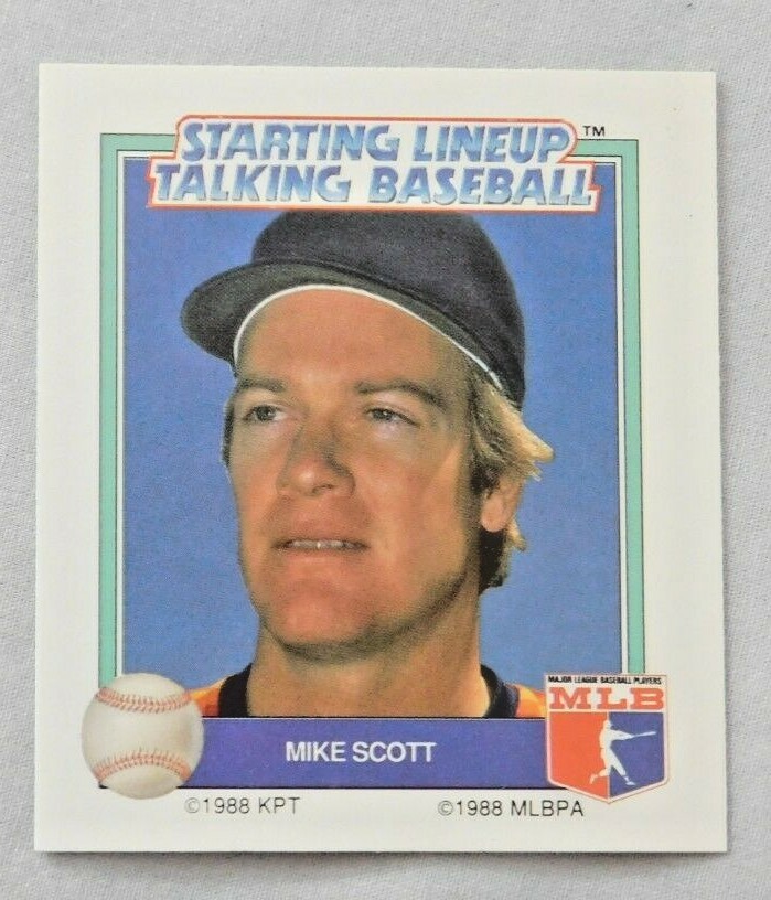 1988 Starting Lineup Talking Baseball Mike Scott Astros Baseball Card ...