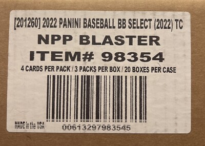 2022 Select Panini Baseball Blaster Sealed 20 Box Case | eBay