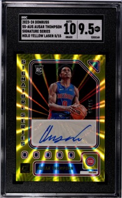 2023-24 Donruss SS-AUS Ausar Thompson Signature Series Holo Yellow ...