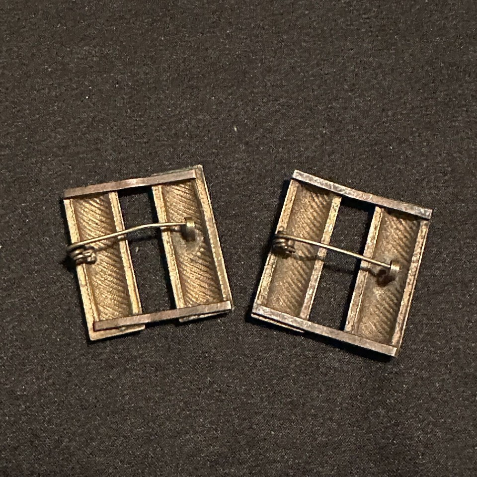WW1 US Army USMC Captain Bars Rank Pins Pair | eBay