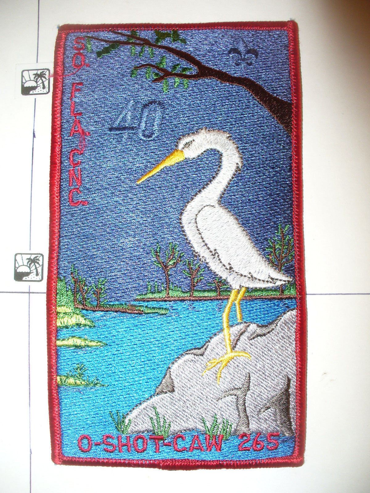 OA O Shot Caw Lodge 265 X11,1995,40th Ann Lodge Heron Patch,S Florida ...