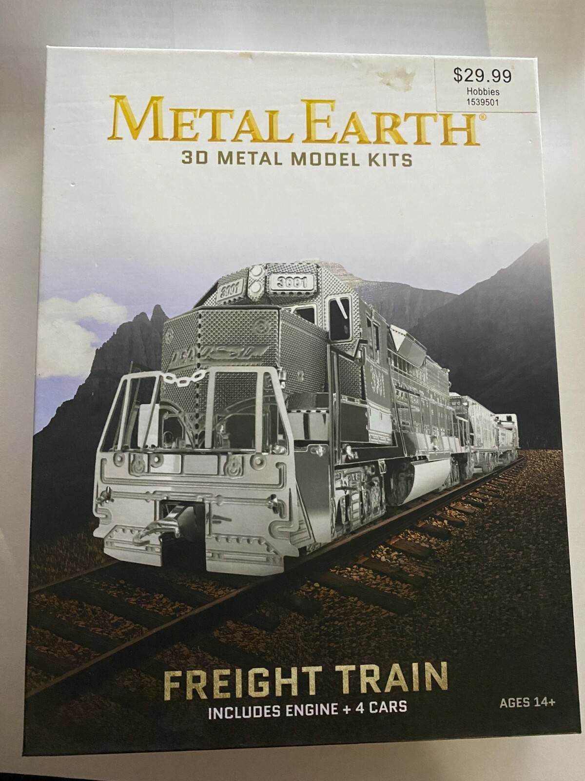 Metal Earth Freight Train Engine + 4 Cars Gift Set Laser Cut Metal ...