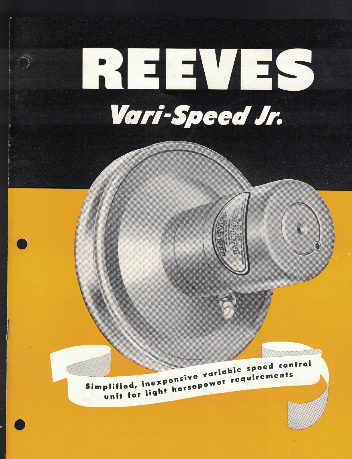Reeves Vari-Speed Jr 1949 Speed Control Unit Brochure | eBay