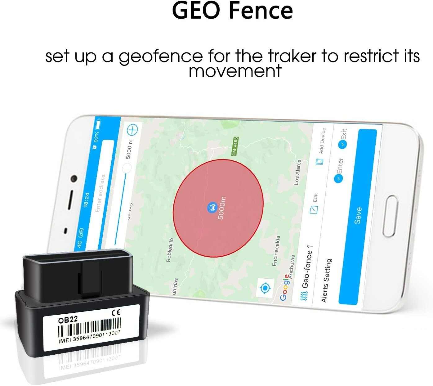 GPS Tracker, Plug & Play, Real-Time GPS Tracking, ACC Detection (OBD22 ...