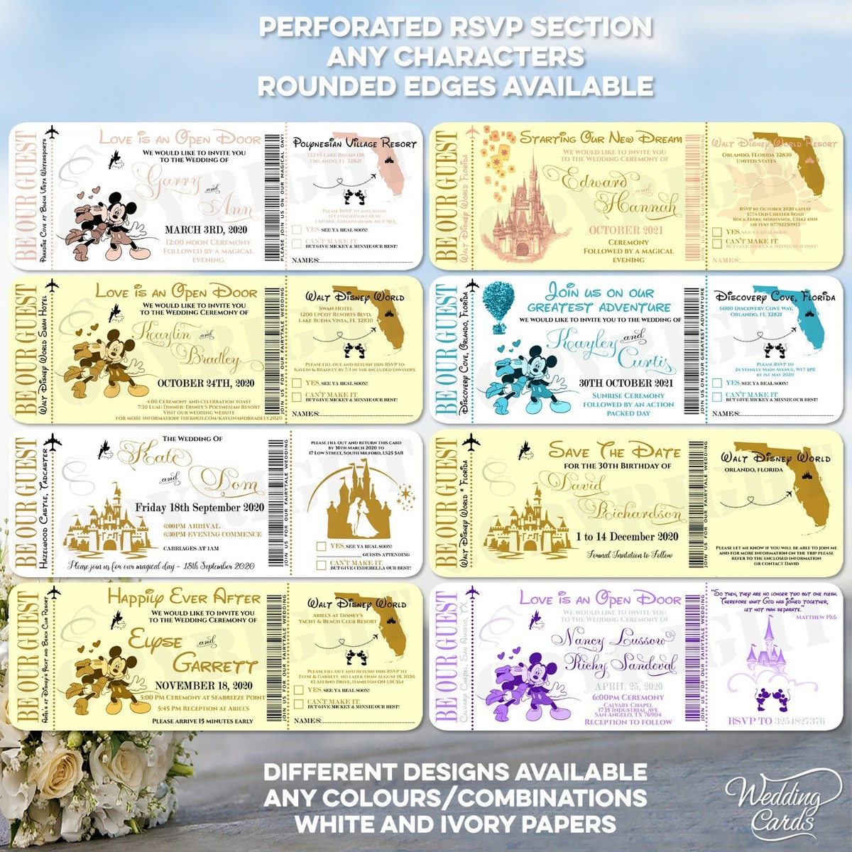 Disney Wedding Invitations Formal