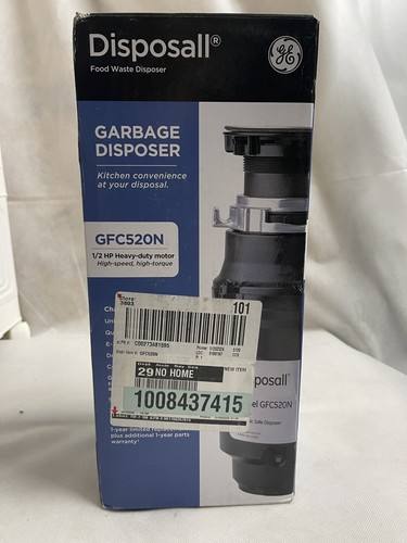 GE GFC520N 1/2 HP Continuous Feed Garbage Disposer - Black for sale ...