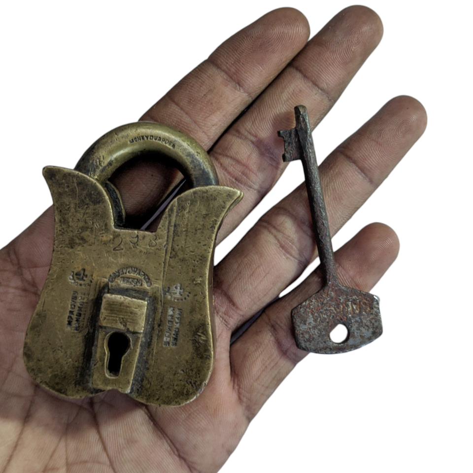 Vintage Old Antique Unique Shape Handmade Multi Word Engraved Brass ...