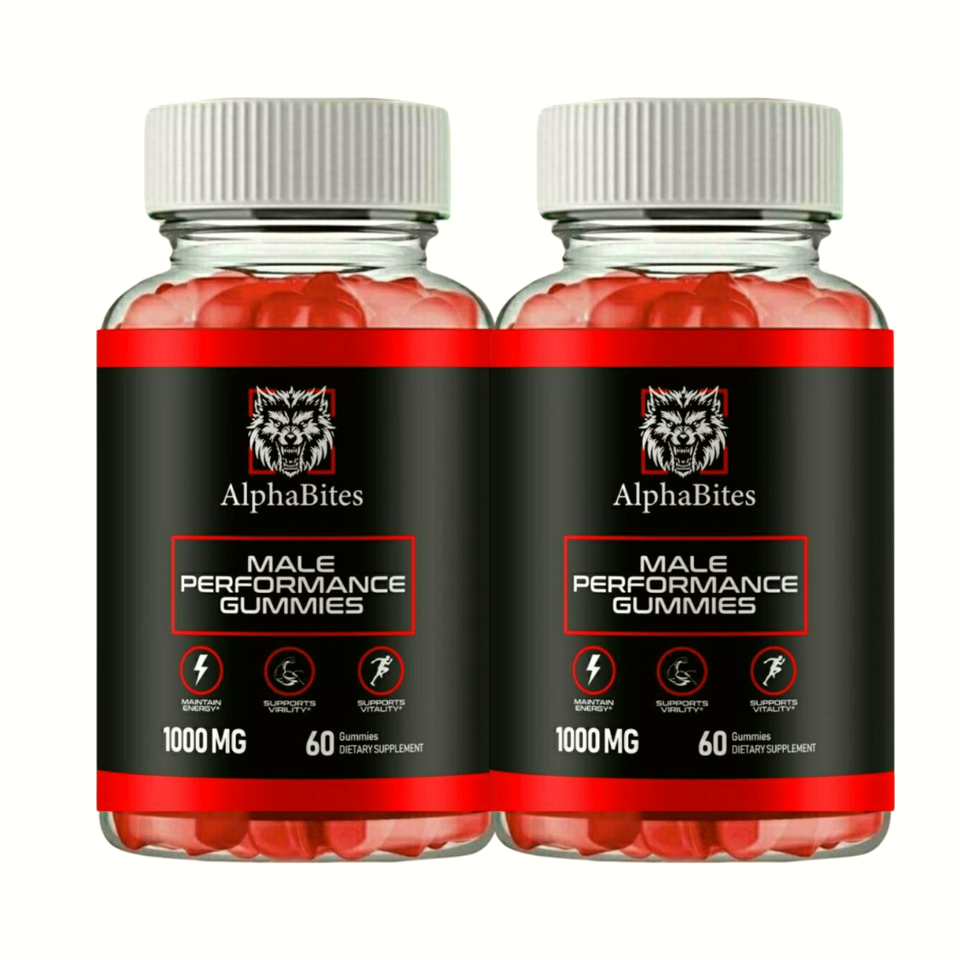 2-Pack AlphaBites Male Gummies - Alpha Bites Natural Support For Men ...