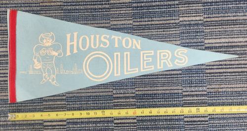 RARE AFL Houston Oilers Vintage c 1960 Powder Blue Football Pennant ...