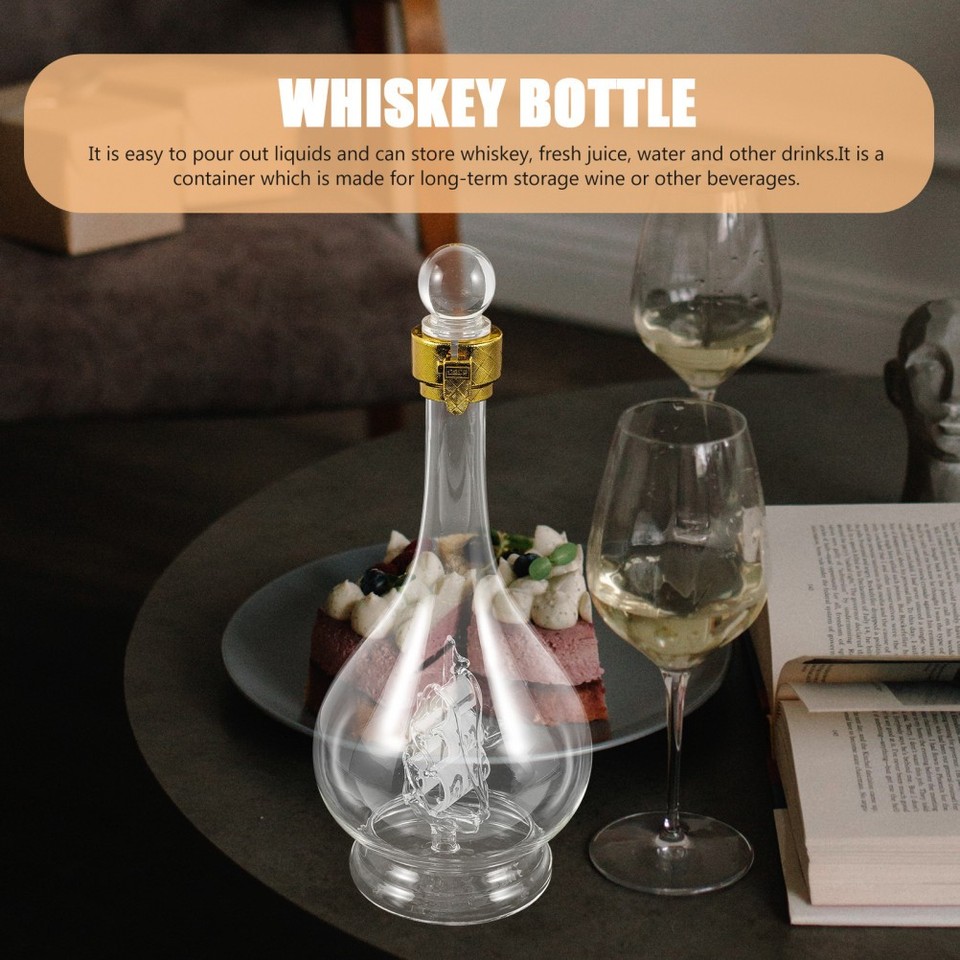 Glass Decanter Transparent Wine Glass Liquor Packaging Glass Clear ...