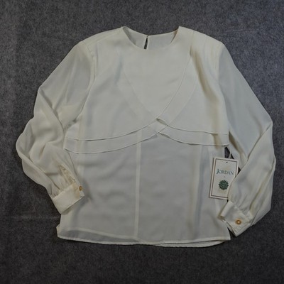 Vintage Jordan Top Womens 10 NWT Chiffon Ruffle Victorian Fairy ...