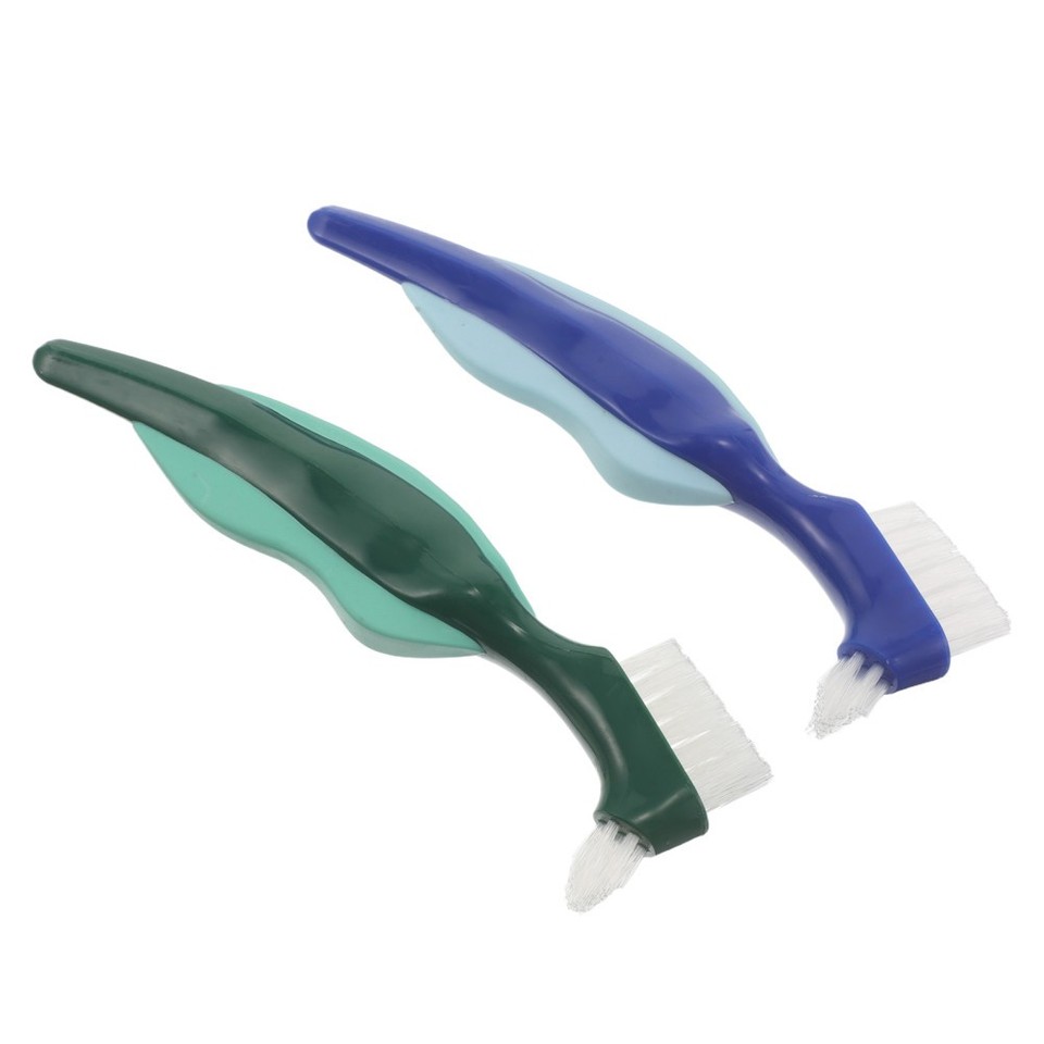 2 Pcs Denture Toothbrush for False Teeth Cleaning Tools Care ...