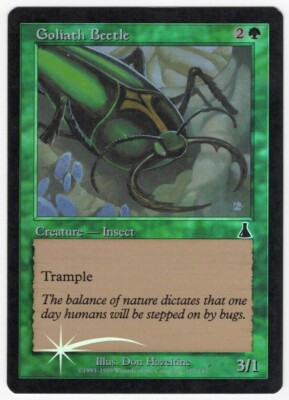 Goliath Beetle 1999 Urza's Destiny FOIL Green Common Creature Insect ...