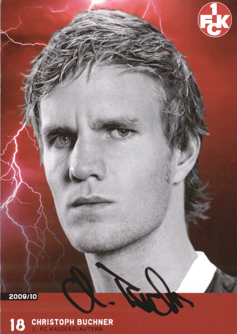 Christoph Buchner UH 1 FC Kaiserslautern 09/10 orig sig Autogrammkarte ...