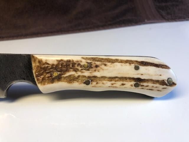 CUSTOM "STIC" 13" CAMP hunting knife! ... STAG handles ...one of a kind ...