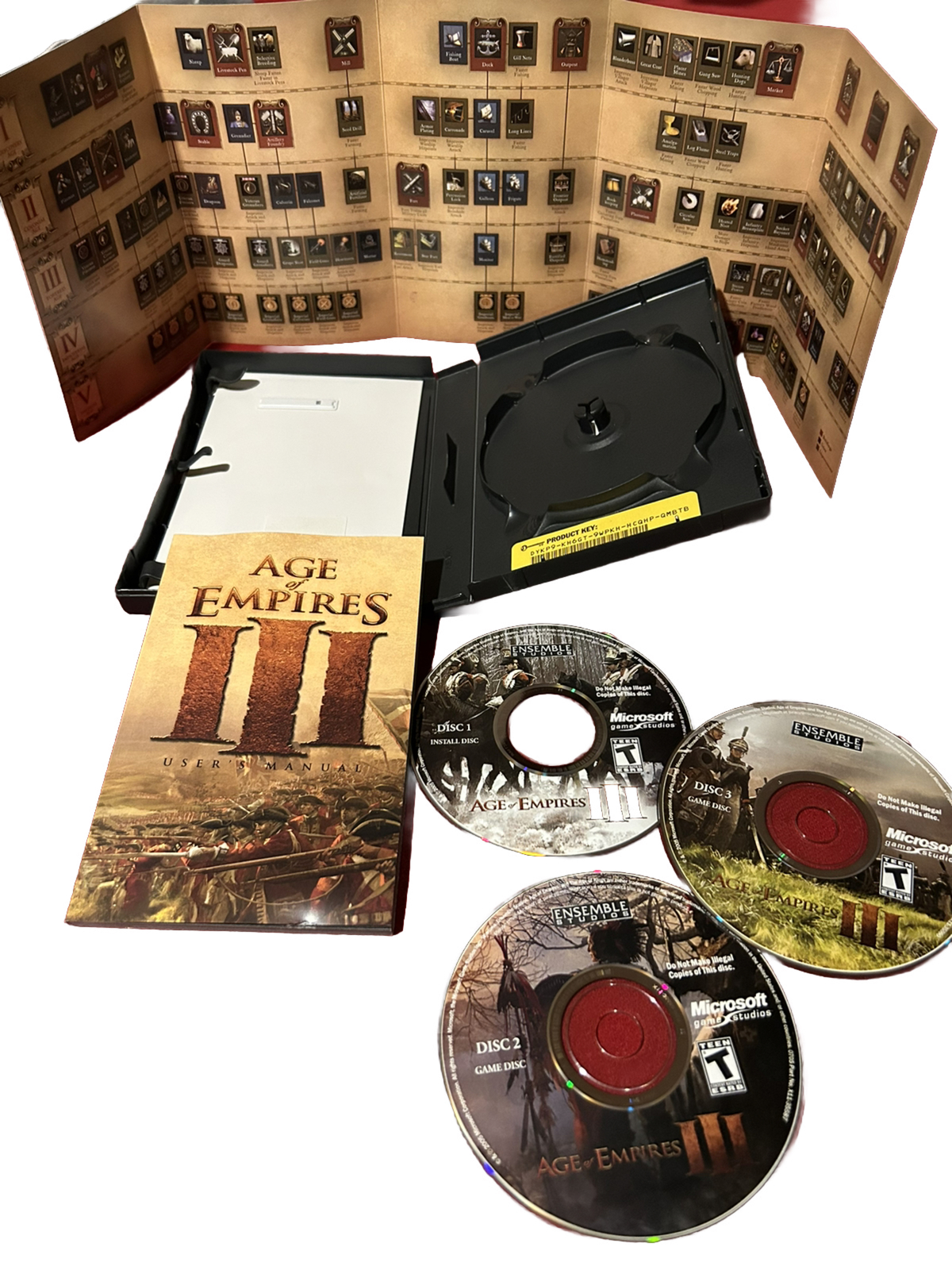 Age of Empires III Microsoft PC Game 2005 3 Disc Set Manual (Complete ...