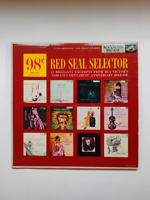 The RCA Victor Red Seal Selector LP Vinyl 1955 SRL-12-14 | eBay