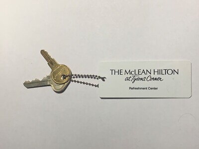 McLean Hilton Hotel Motel Room Key Fob with Key McLean Virginia #8407 ...
