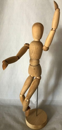 Artist Sketchers Wooden Posable Drawing Figure 12" Tall On Stand | eBay