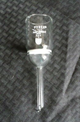 PYREX Glass 60mL Fine Fritted Buchner Filter Funnel 40mm Disc 36060-60F ...