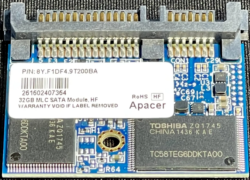 Apacer SSD 64GB MLC SATA Module Solid State Drive PN: 8Y.F1EG4.4T300BA ...