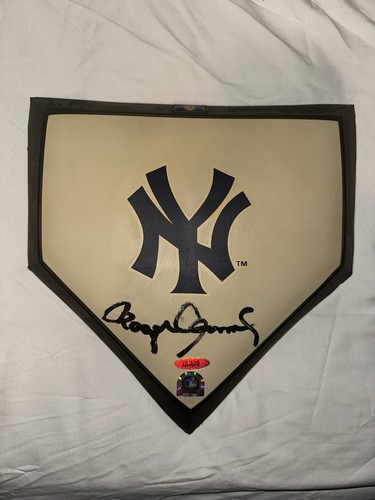 Roger Clemens NY New York Yankees Signed Mini Home Plate TRISTAR & MLB ...