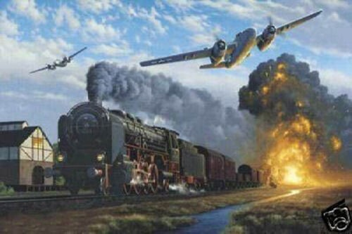 CHOP0281B 100% handmade painted Fighter train oil painting art on ...