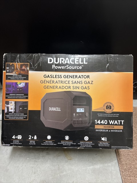 Duracell PowerSource 660 Quiet Portable Battery Powered Generator for ...