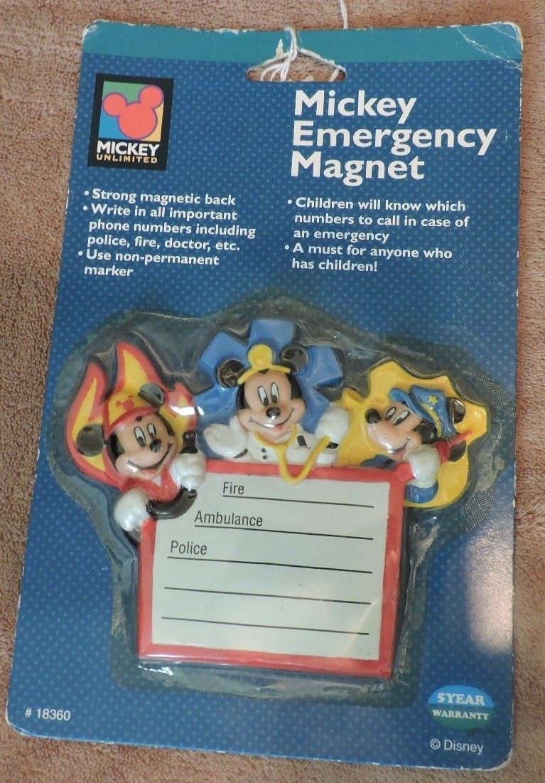 Mickey Mouse Emergency Magnet-Fridge Magnet | eBay