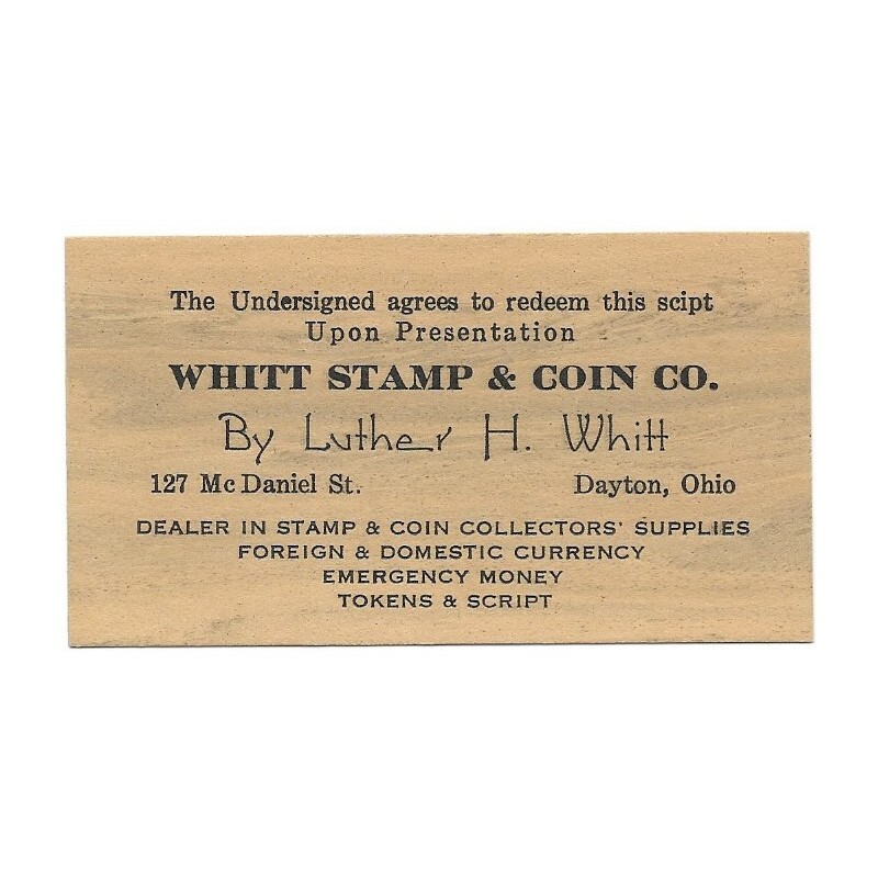 OLD WOODEN NICKEL, DAYTON, OHIO SCRIPT! c653DTH | eBay