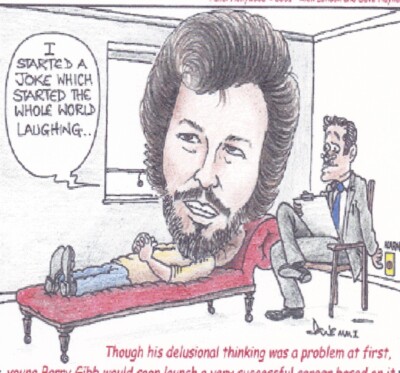 Rick London Autographed Bee Gees Cartoon | eBay