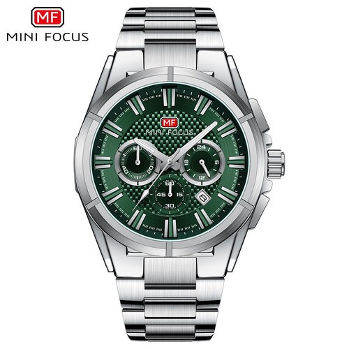 MINI FOCUS Men Watch Luminous Hand 24HOUR Male Fashion Business Steel ...