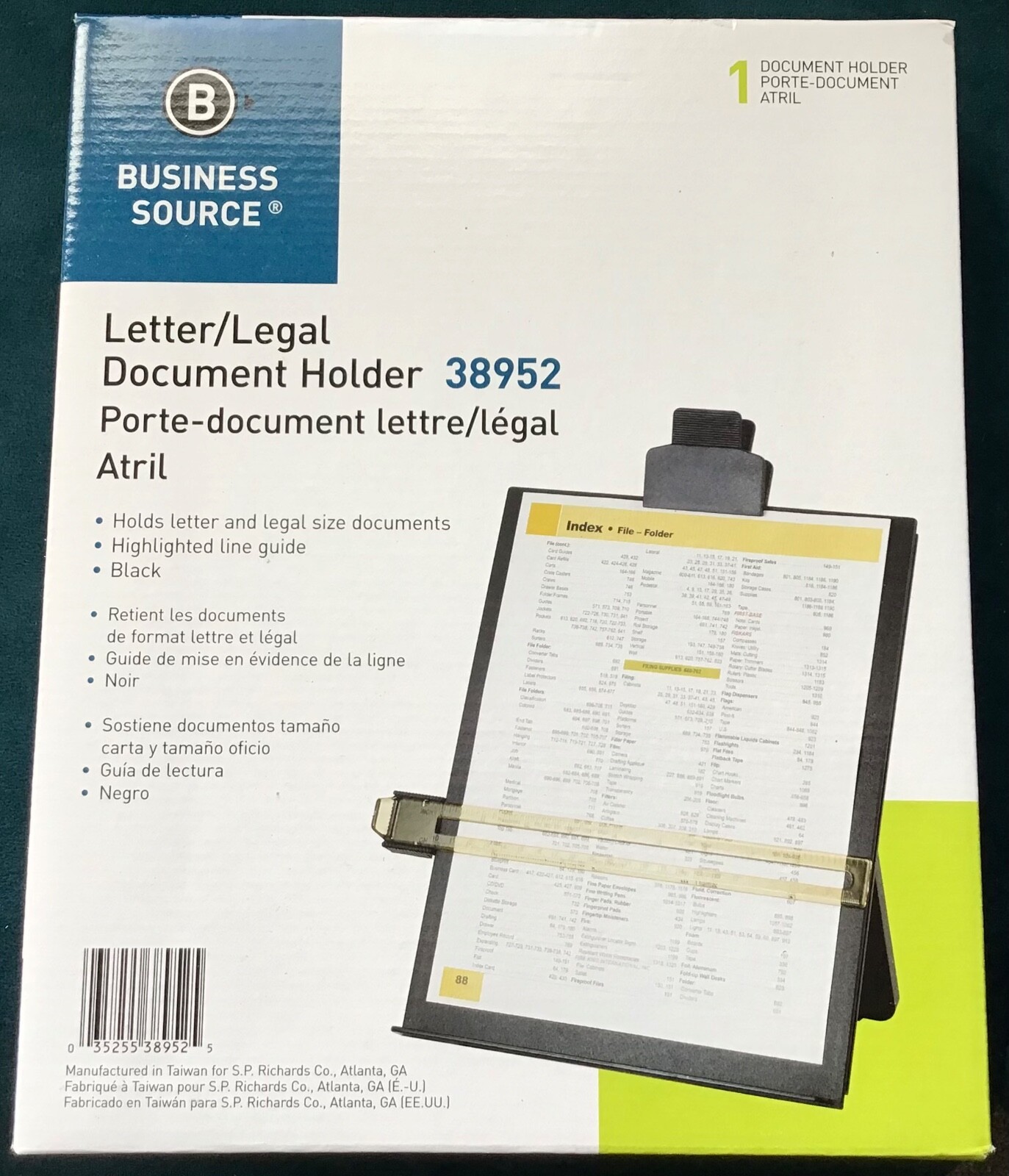 Business Source Letter Legal Document Holder Clip Black (SPR38952) | eBay