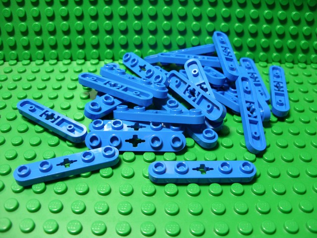 ** 25 CT LOT ** Lego NEW blue 1x5 technic plate W/ center axle hole Lot ...