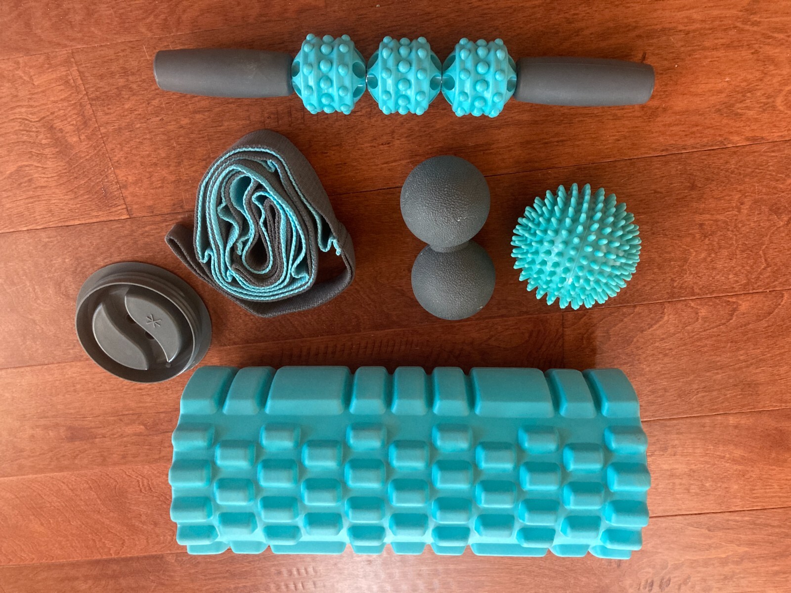 321 STRONG 5 in 1 Foam Roller Set Hollow Core Massage PT Stretch ...