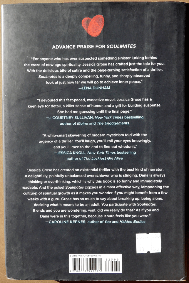 Soulmates, Jessica Grose, HB, DJ, 1st Edition, Hardcover Book & Dust ...