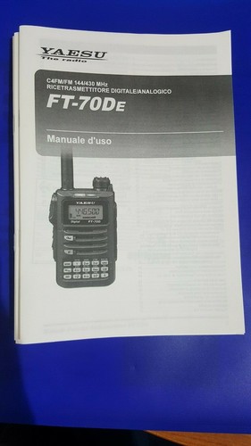 MANUALE IN ITALIANO istruzioni d'uso per YAESU FT-70D ORIGINALE | eBay