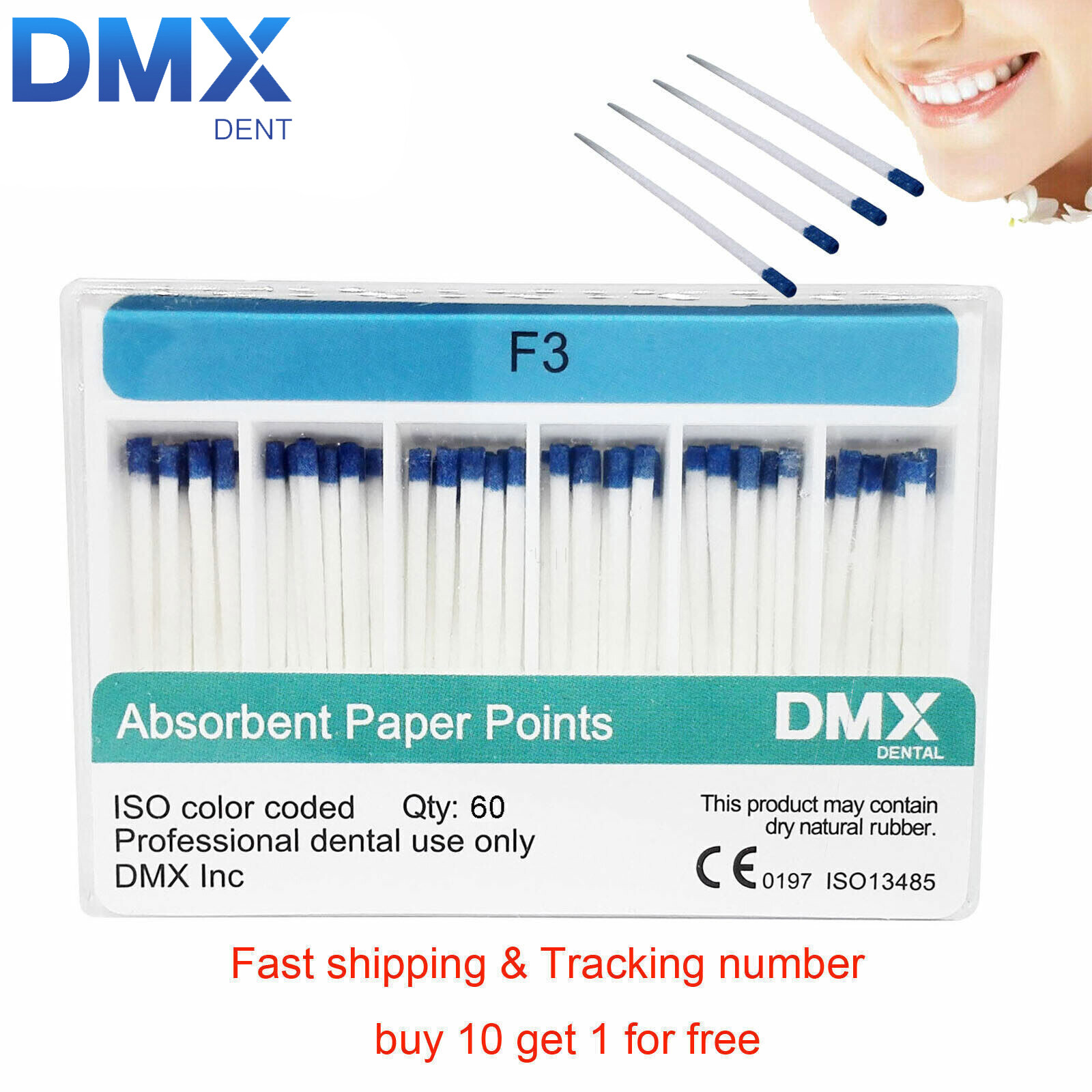 DMXDENT F1 F2 F3 Dental Endodontic Absorbent Paper Points Tips Taper ...