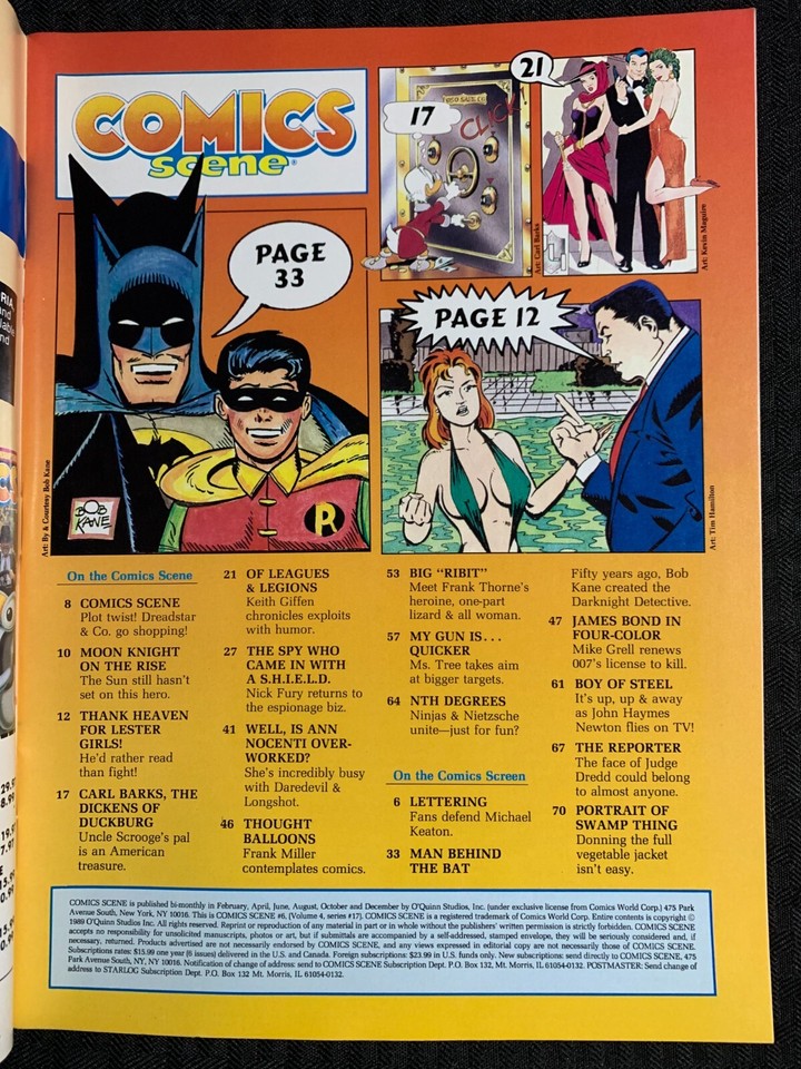 1989 COMICS SCENE Magazine #6 FN+ 6.5 Bob Kane & Batman / Daredevil | eBay