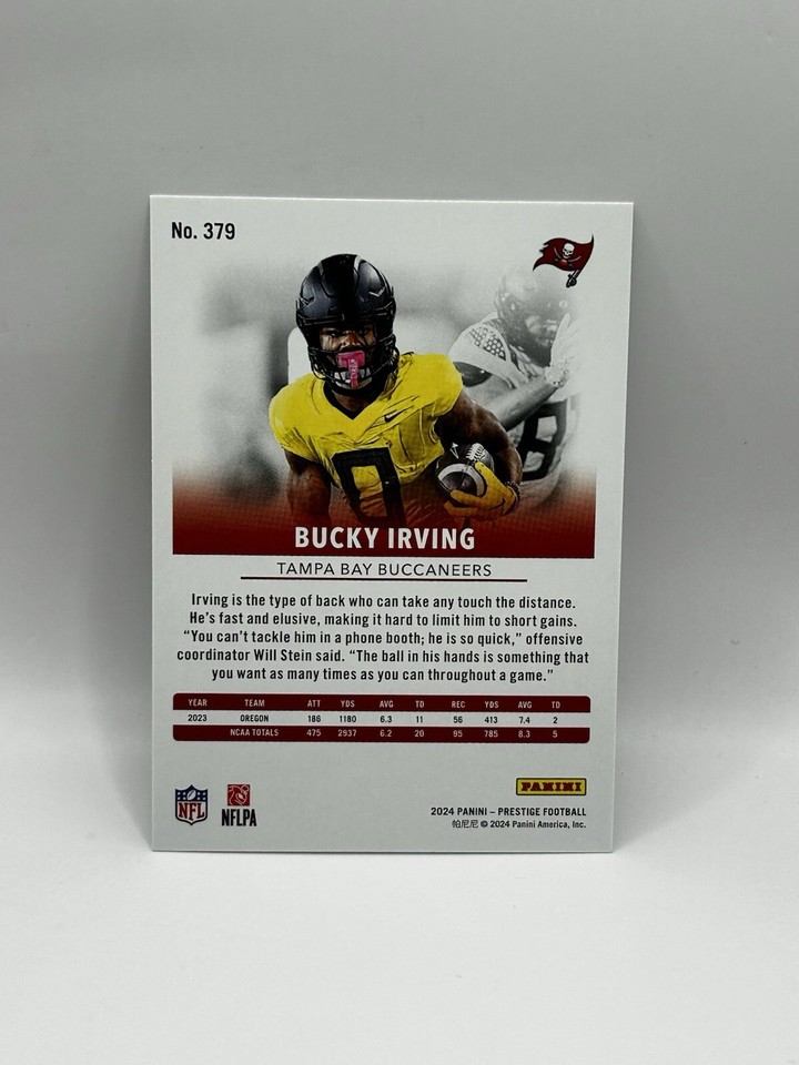 BUCKY IRVING - 2024 Panini Prestige Football #379 - ROOKIE CARD Tampa ...