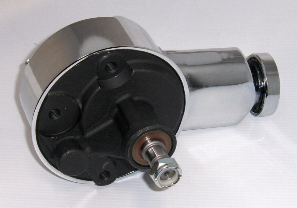 Chrome Chevy GM Saginaw Tear Drop Style 5/8" Keyway Shaft Power ...