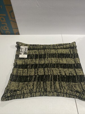 Jessica Simpson Gold/Black Chunky Knit Loop Scarf One Size | eBay