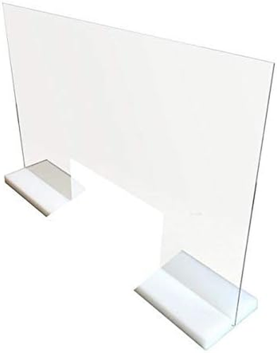 Protective Sneeze Guard MADE in USA - Stand Alone & Durable Clear ...