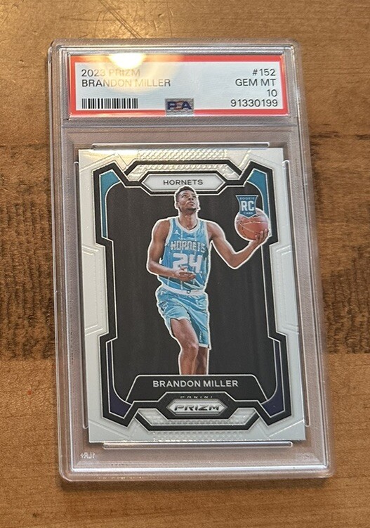 2023-24 Panini Prizm Brandon Miller Rookie Card PSA 10 Gem Mint RC #152 ...