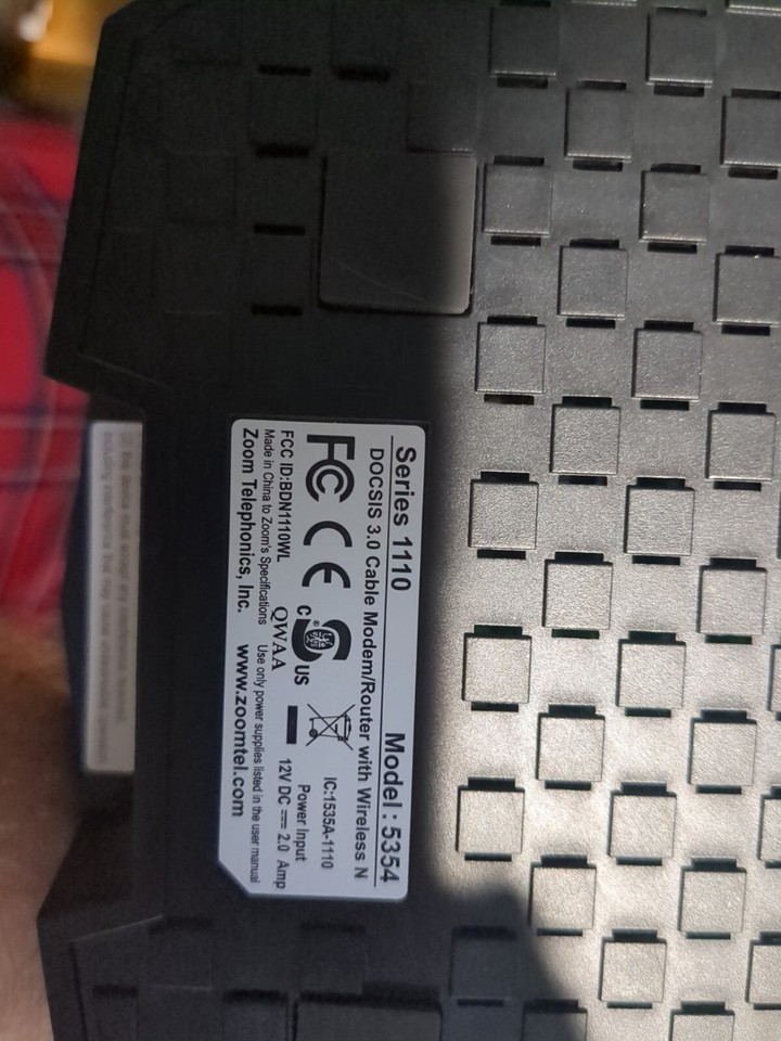 Zoom Telephonics 5354 DOCSIS 3.0 Wireless-N Cable Modem/Router | eBay