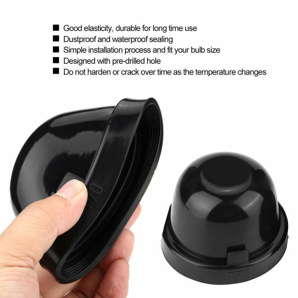 Car Headlight Dust Cover Cap Rubber Waterproof For LED HID Xenon Lamp ...